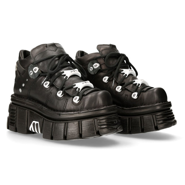 New Rock M-106N-C76 Leather Ankle Boot – Metallic Collection | Official ...